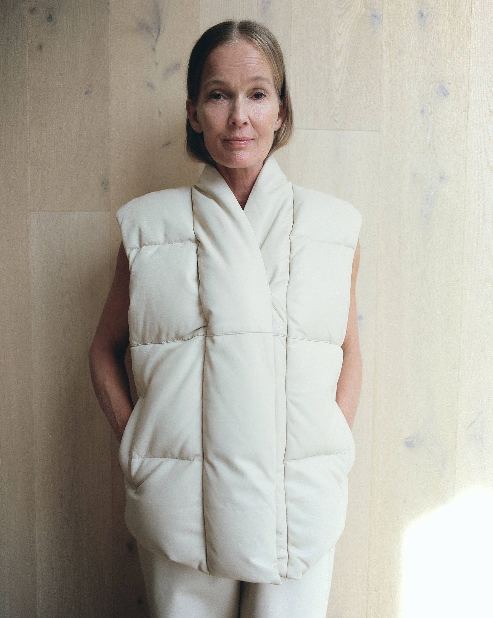 Cashmere Cropped Coat Light Macadamia I Cropped Cream Cashmere Wool ...