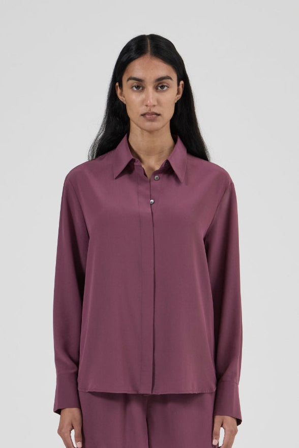 Silk Hero Shirt in Eggplant | Banded Together